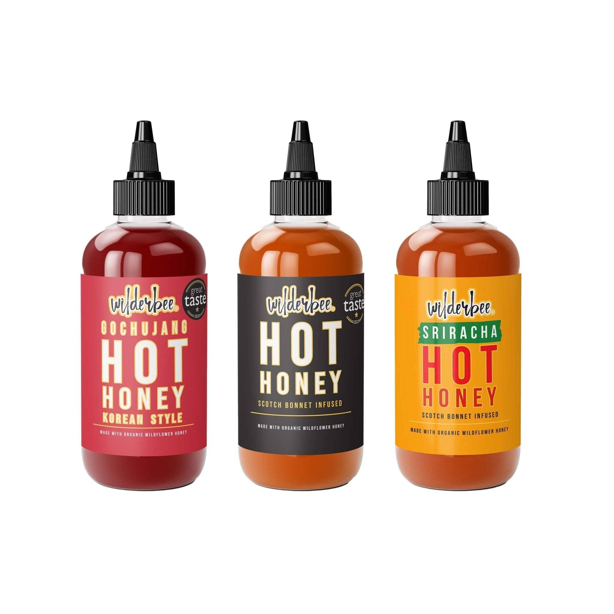 Wilderbee Hot Honey Bundle | 260g | Wilderkitchen | Trio of Bold Flavo